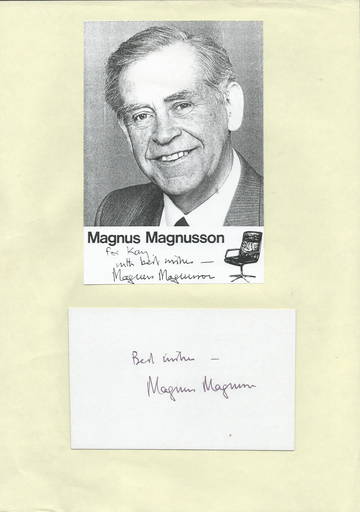 Icelandic-born British-based journalist Magnus Magnusson KBE Signed ...