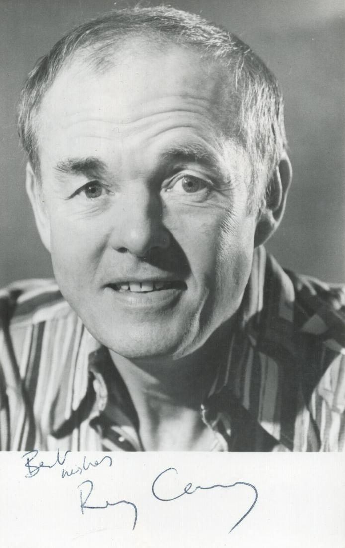 English playwright, actor, and director Ray Cooney OBE Signed 5x3 inch ...