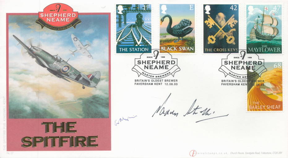 Sir Christopher Foxley Norris And Paddy Barthropp Signed Shepherd Neame ...