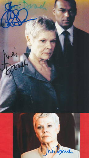 Judi Dench and Colin Salmon signed 10x8 James Bond colour photo and ...