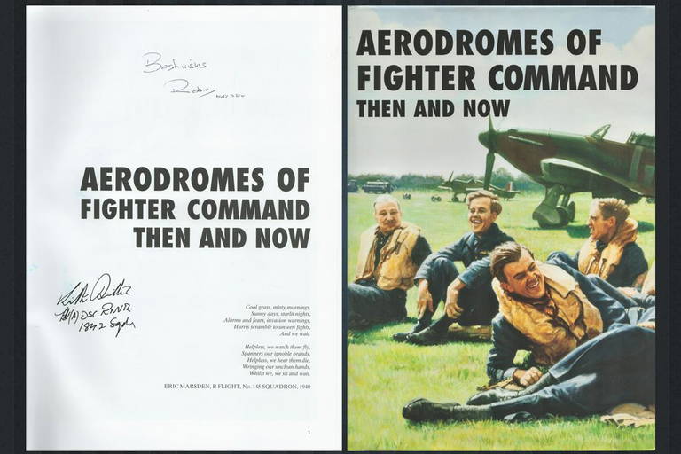 WW2 Keith Miller RNVR DSC Signed Robin J Brooks Hardback Book Titled ...
