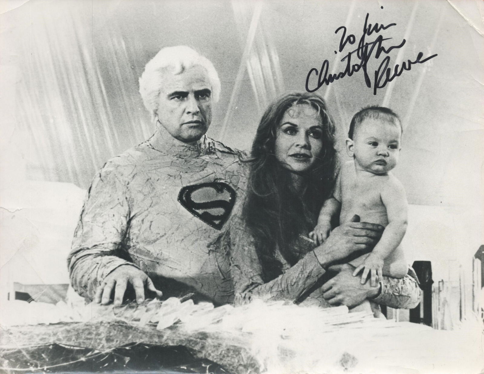 Christopher Reeve Signed 10x8 Superman Black And White Vintage Photo ...