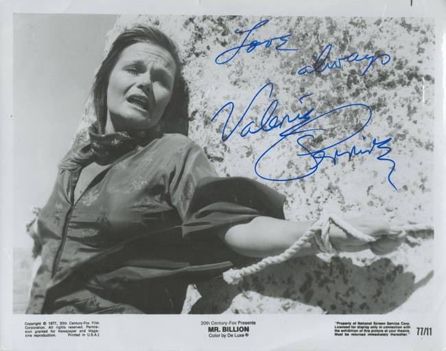 Valerie Perrine signed Mr Billion 10x8 black and white, black and white ...