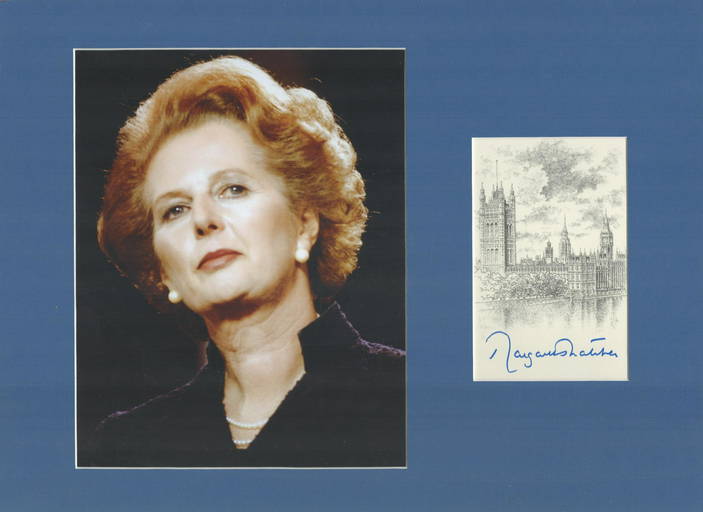 Margaret Thatcher (iron Lady) Signed Houses Of Parliament Signature ...