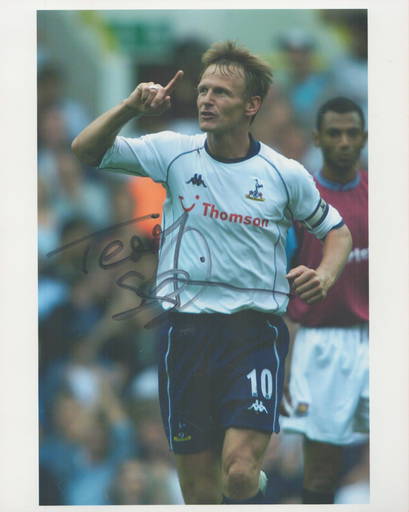Football Teddy Sheringham Signed 10x8 Inch Colour Thfc Photo Showing ...