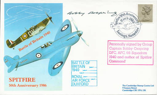 Ww2 Raf Fighter Ace Ivor Broom Dfc Signed 1986 Fdc. The