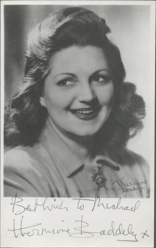 Hermione Baddeley signed 6x4 black and white photo dedicated. Hermione ...