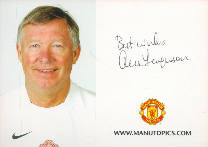 Alec Ferguson Signed 6 X 4 Inch Colour Man Utd Promo Card. Good ...