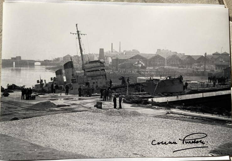 WW2 Mj Gen Corran Purdon MC signed HMS Campbeltown St Nazaire Raid 12 x ...