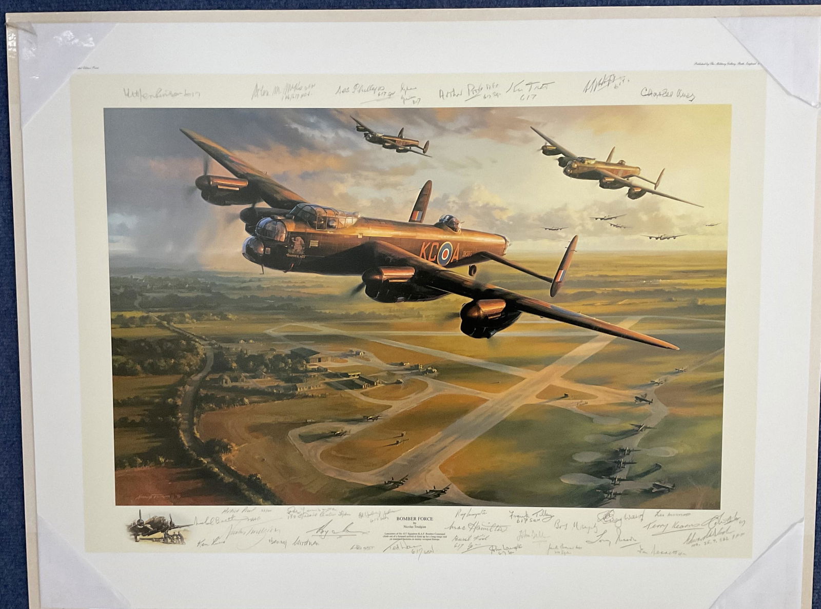 Ww2 30 Signed Bomber Force Colour Print By Nicholas Trudgian. Artist ...