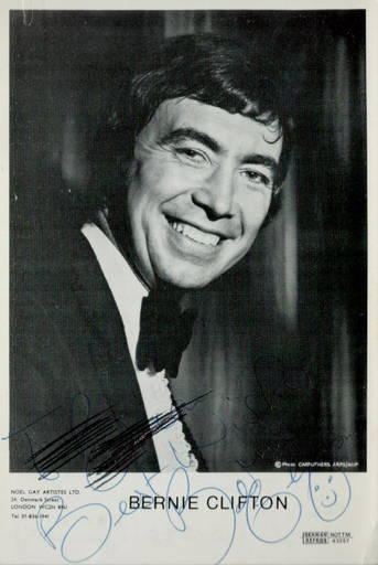 Bernie Clifton Signed 6x4 Black And White Photo. Clifton (born Bernard ...