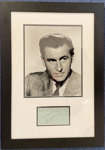 Stewart Granger 20x14 mounted and framed signature piece includes ...
