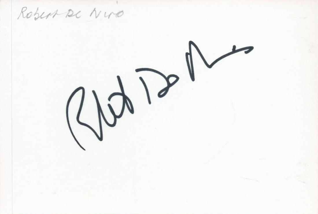 Robert De Niro Signed 5x3 Inch White Autograph Card. Signed In Black ...