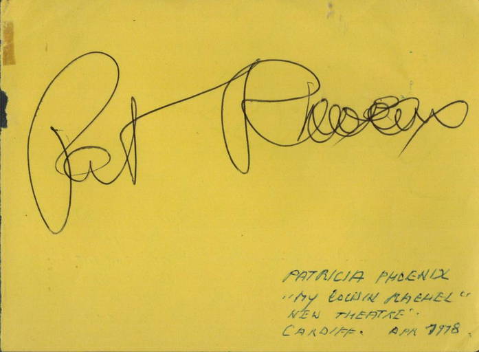 Pat Phoenix Signed Yellow Album Page. Phoenix Booth Was An English ...