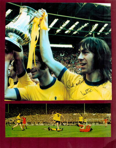 Charlie George Signed Magazine Cutting, Attached To 12 X 9. 5 Inch ...