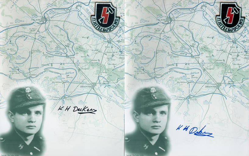 German Ww2 General Karl Decker Signed Collection Of 2 Colour 10x8 Inch ...