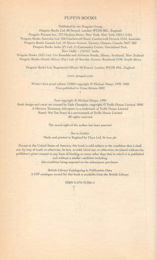 Michael Hoeye signed Time Stops For No Mouse first edition hardback ...