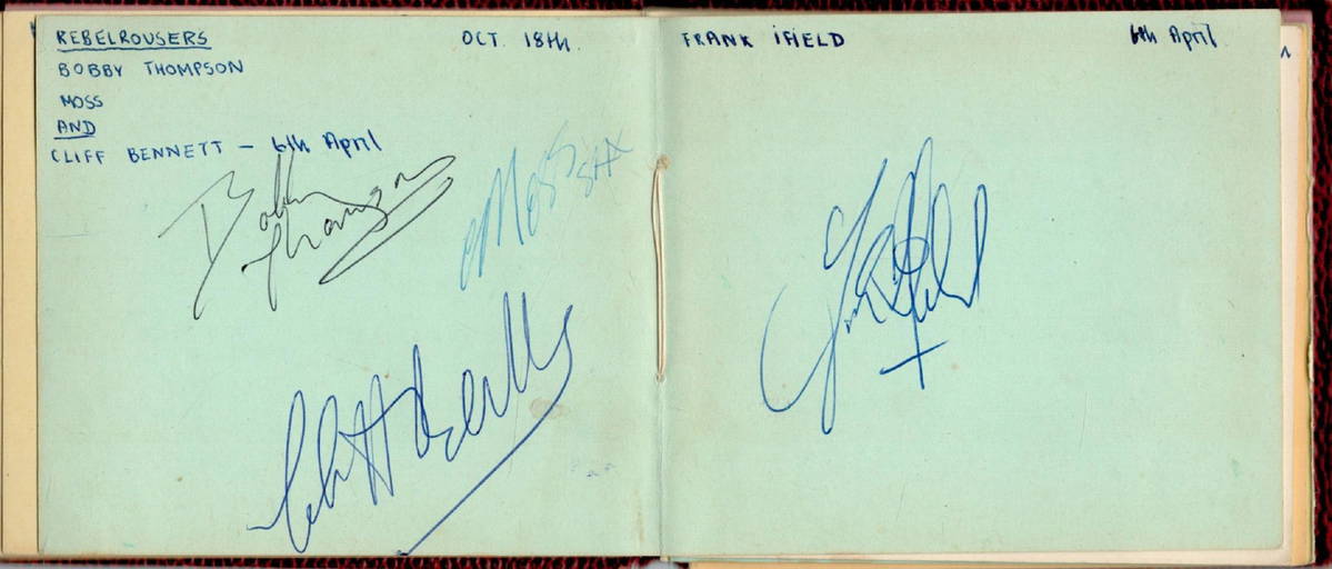 1960's Music Collection Of Signatories Inside A Vintage Autograph Book ...