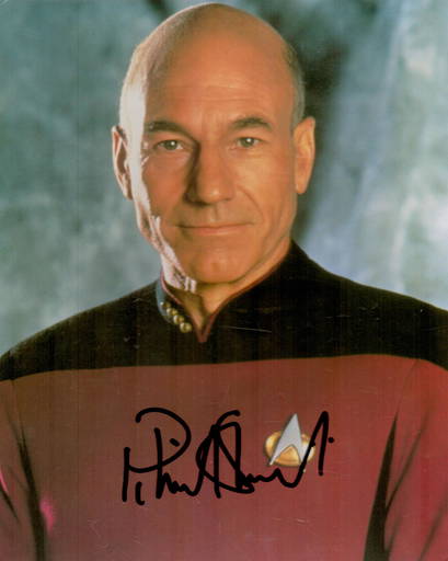 Patrick Stewart Signed 10x8 Inch Star Trek Photo. Signed In Black Ink ...