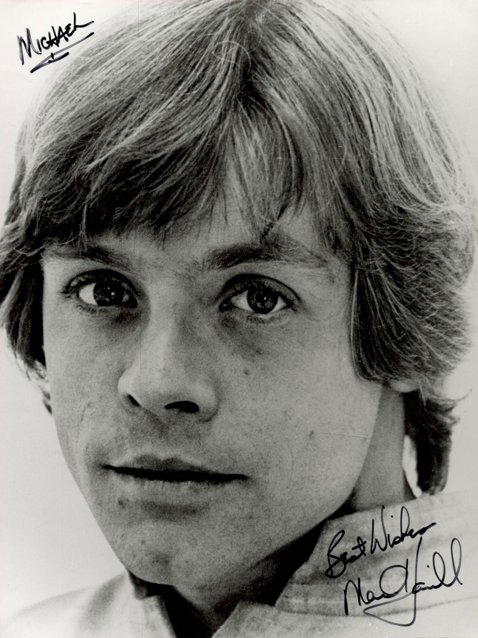 Mark Hamill Signed 10x8 inch Black and White Photo. Signed in black ink ...
