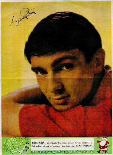Gene Pitney (1940 2006) Singer Signed Vintage 1965 Picture. All Autographs Come With A Certificate