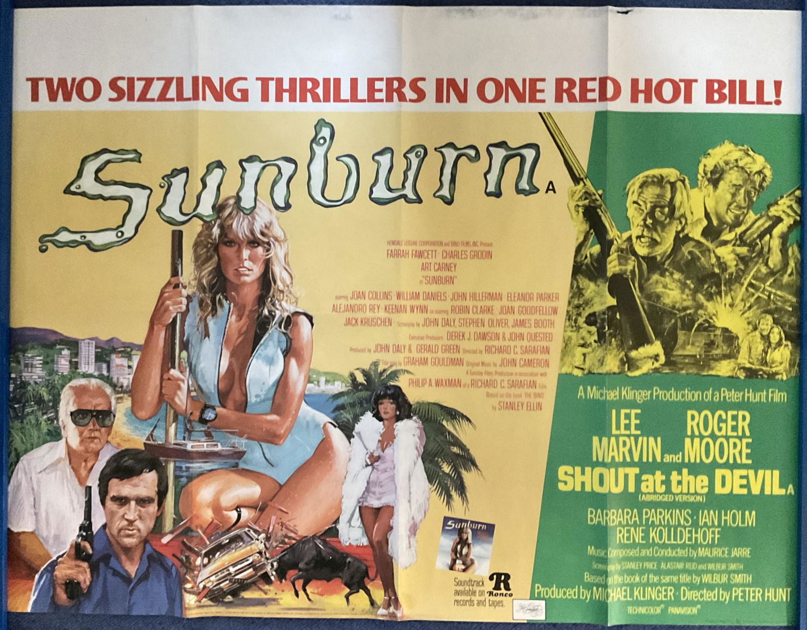 Sunburn 1979 British-American comedy detective film Original Colour Movie Poster. Measuring ...