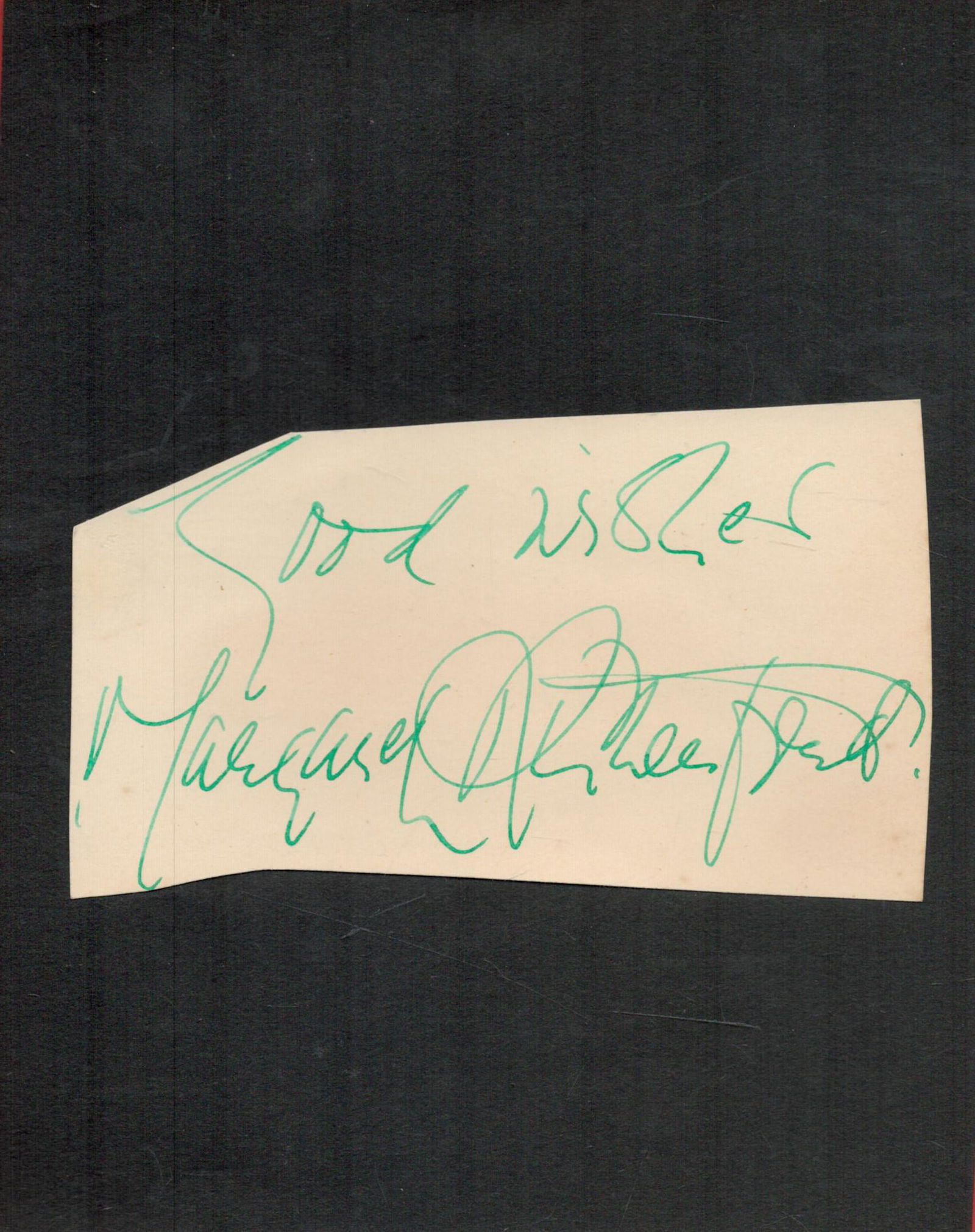 English Actress Margaret Rutherford Signed Signature Page Cutting ...