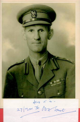 General Sir Oliver Leese Signed Signature Piece Attached To Black And ...