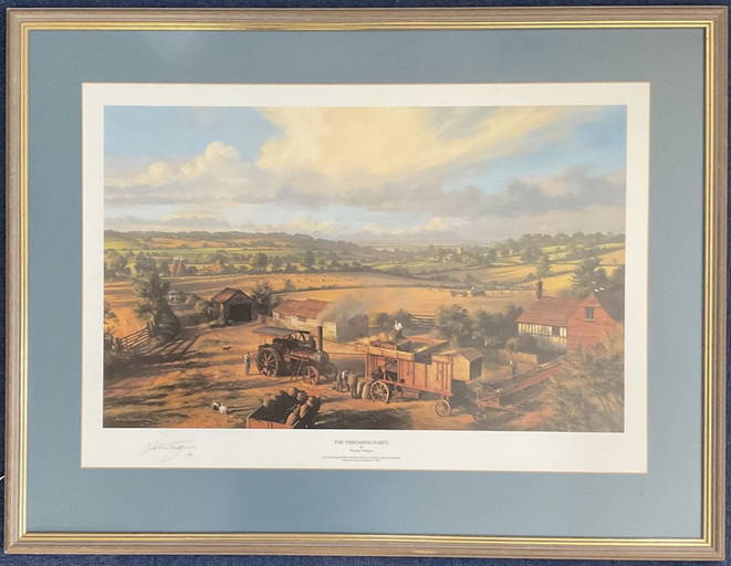 Ww2 Signed Nicolas Trudgian Colour Print Titled The Threshing Party ...