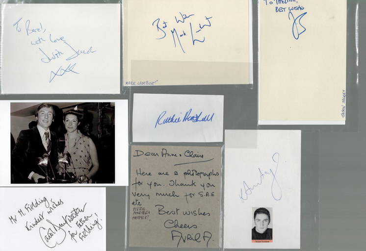 TV/FILM collection of signed album pages. Signatures from Carol ...