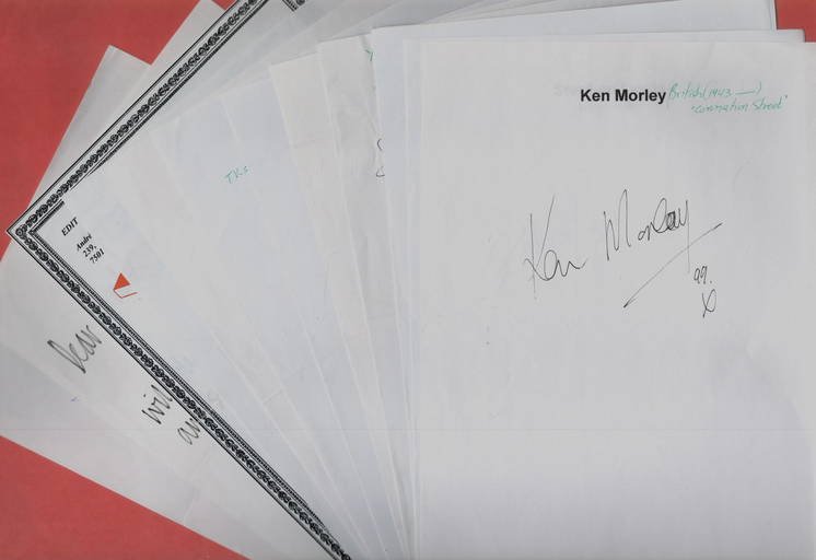 14 Signatures From Tv, Film And Entertainment. All Signatures Set On ...