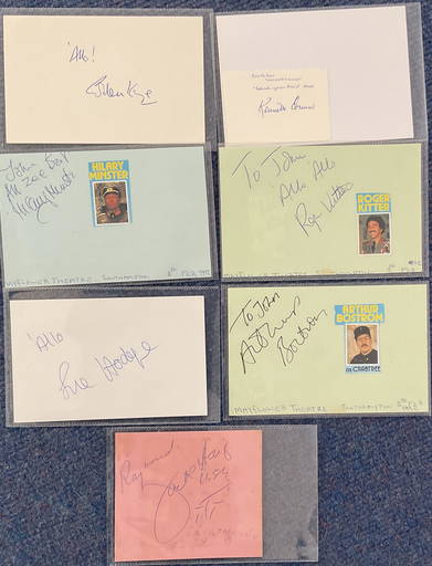 'allo 'allo! Autograph Collection Of 7 Signatures. Signatures Are ...