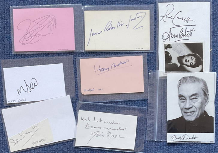 Autograph Collection of 20 Signatures. A Mix of Signatures. Includes ...