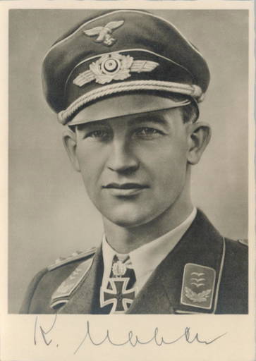 Major Kurt Ubben (1911 1944) Signed Wwii Sepia 6x4 Vintage Postcard ...