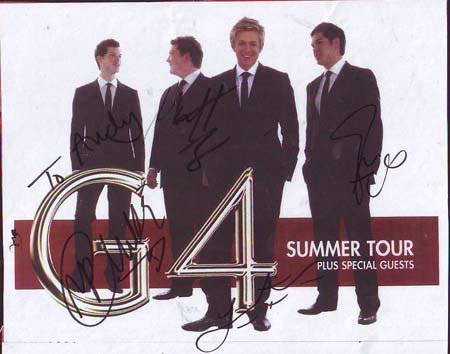 G4 music band signed 10 x 8 colour music magazine photo - Oct 09, 2013 ...