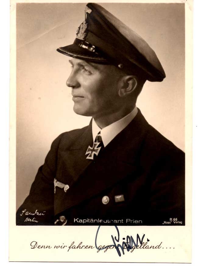 Gunter Prien KC Ultra RARE U-Boat Commader signed - Jan 24, 2014 ...