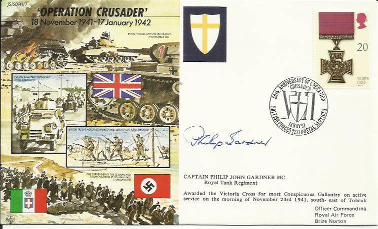 Js/50/41/7c Operation Crusader Signed Capt. P Gardner