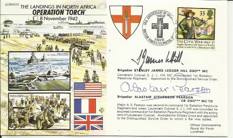 Js/50/42/12c Operation Torch Signed Brig. James Hill