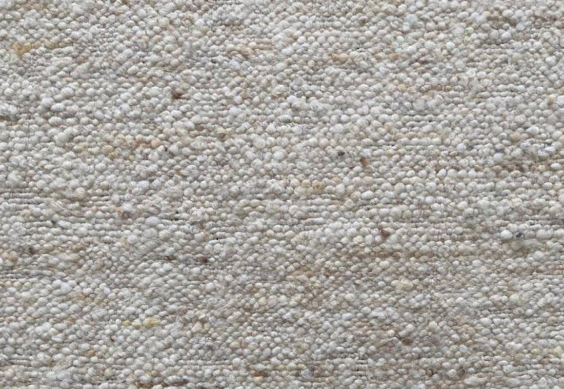 9x12 White Handwoven Natural Raw Wool Area Rug Auction
