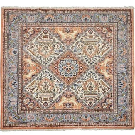 6x7 Fine Square Persian Malayer Area Rug With Animal Motifs, Circa 1970 ...