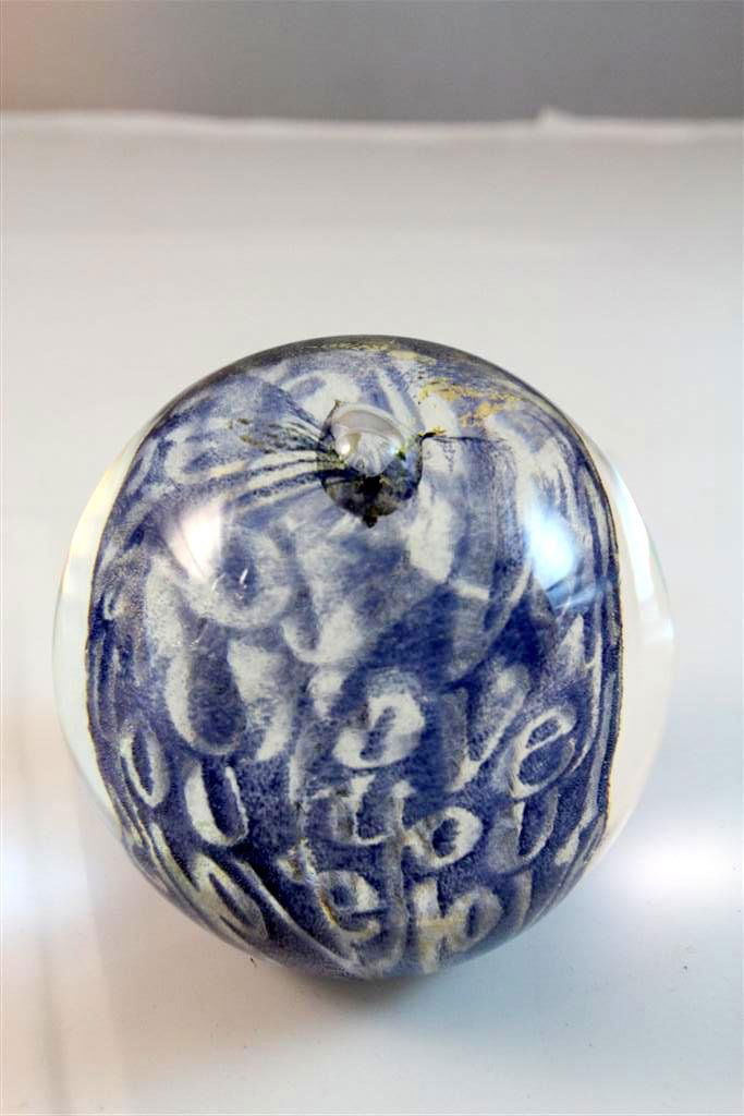 11: Susan Nixon Glass Single Drop Paperweight