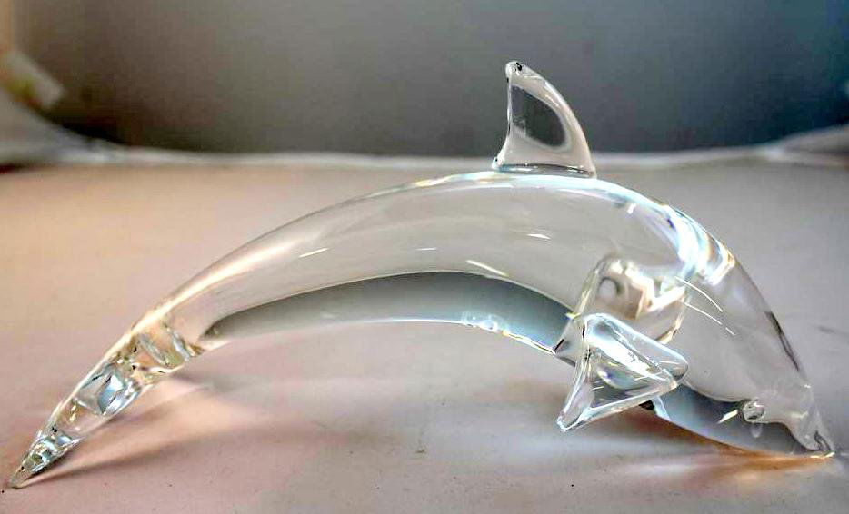71: Steuben crystal Glass Dolphin Figurine