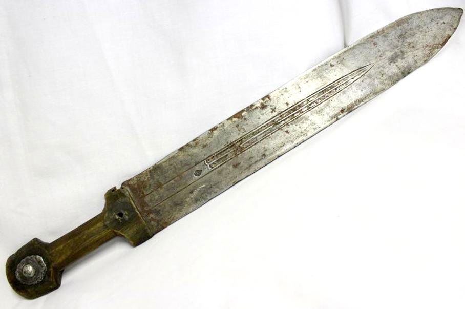 19th Century Antique Arab Short Sword With Makers Mark