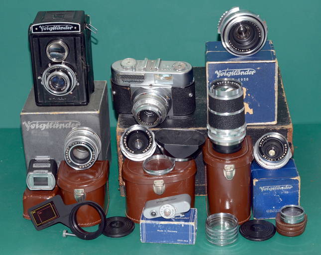 Collection Of Voigtlander Cameras & Lenses.