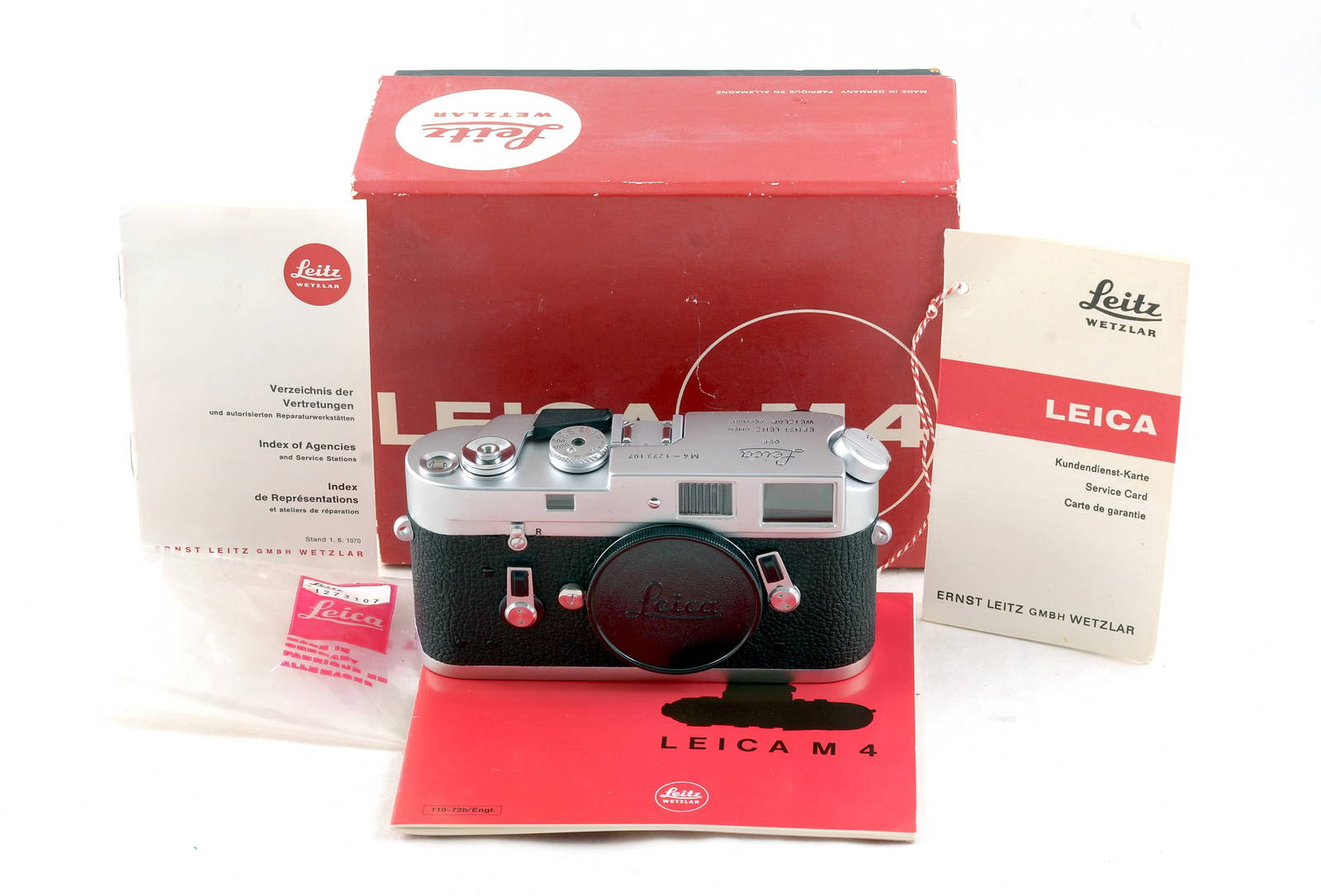 Chrome Leica M4 Body In Maker's Original Box. Auction