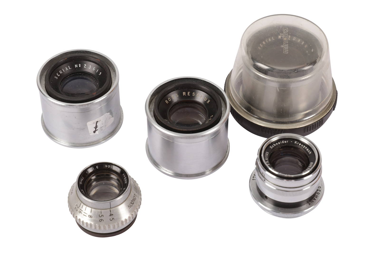 A Group Of Ross Resolux Enlarging Lenses. Auction