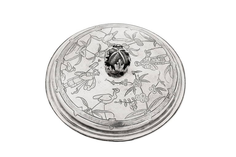 A James Ii Silver Porringer Lid, London Circa 1685 By John Spackman
