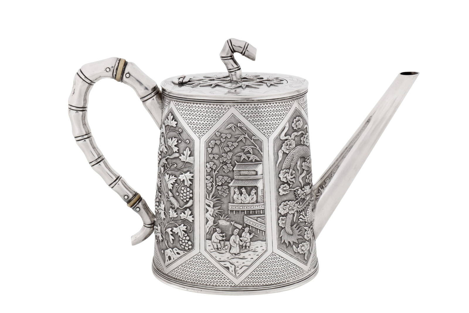 A Late 19th Century Chinese Export Silver Coffee Pot, Canton Circa 1890 ...