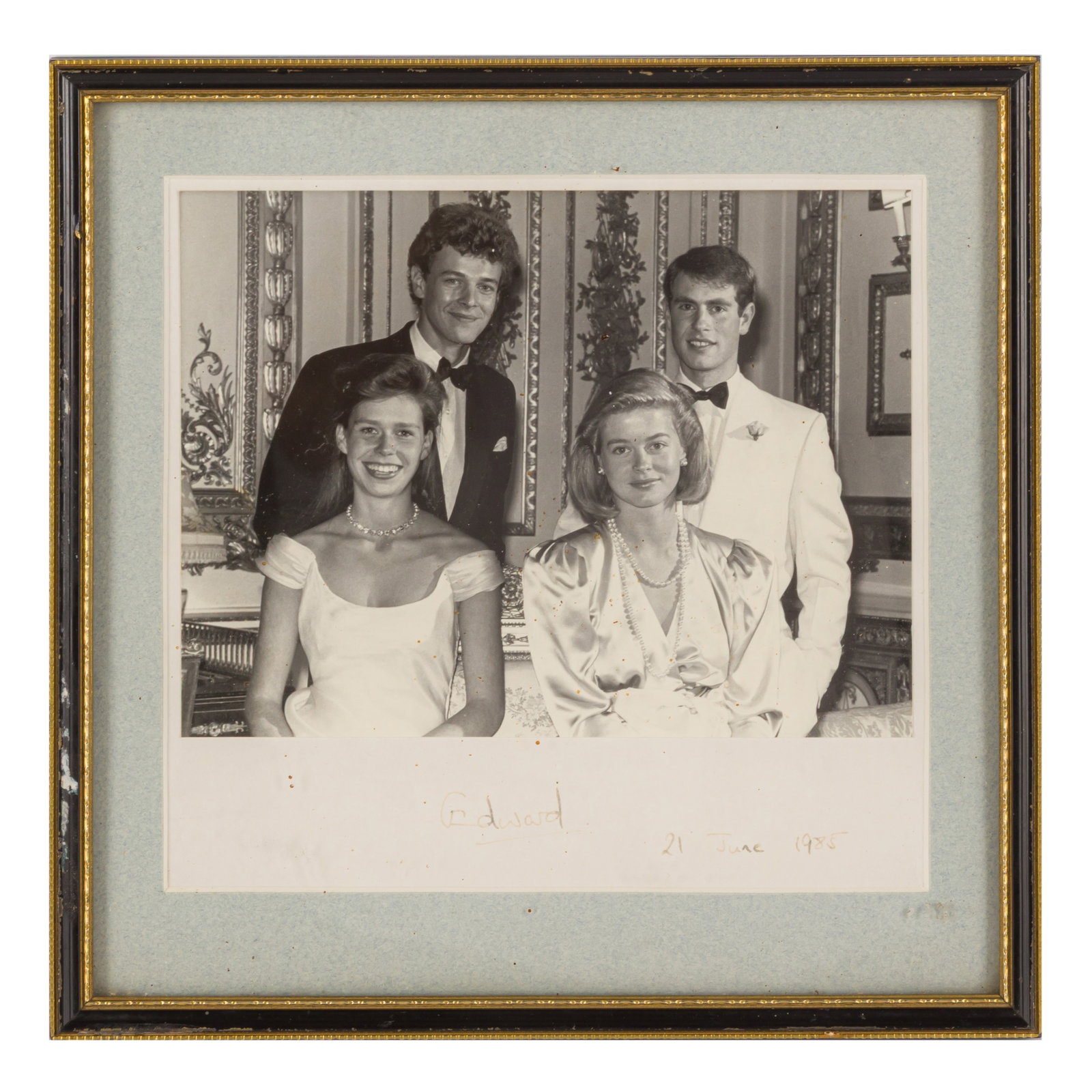 Prince Edward, Duke Of Edinburgh Black And White Photograph Of A Young ...