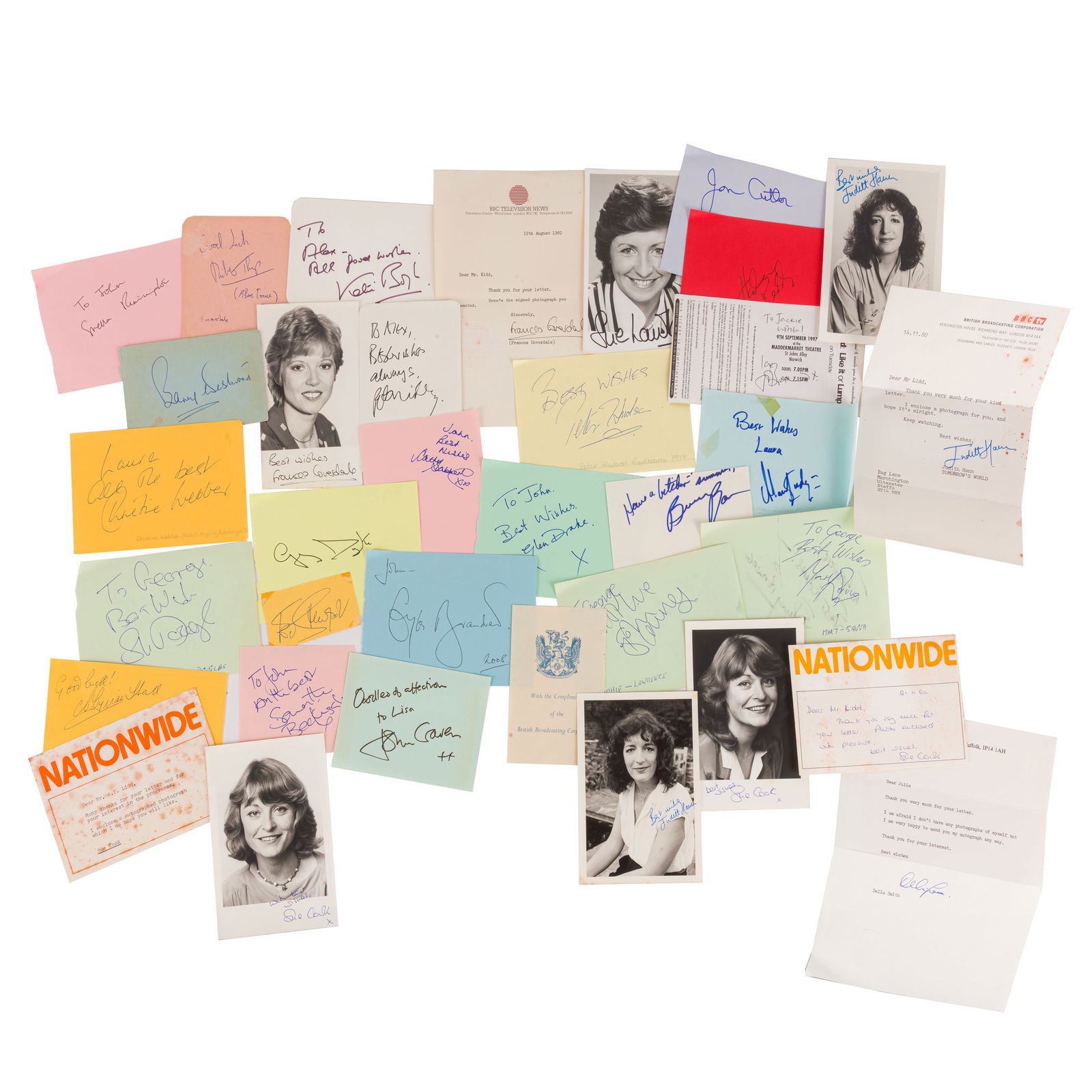 Autograph Collection.- Actors & Tv Celebrities Signed Photographs And ...